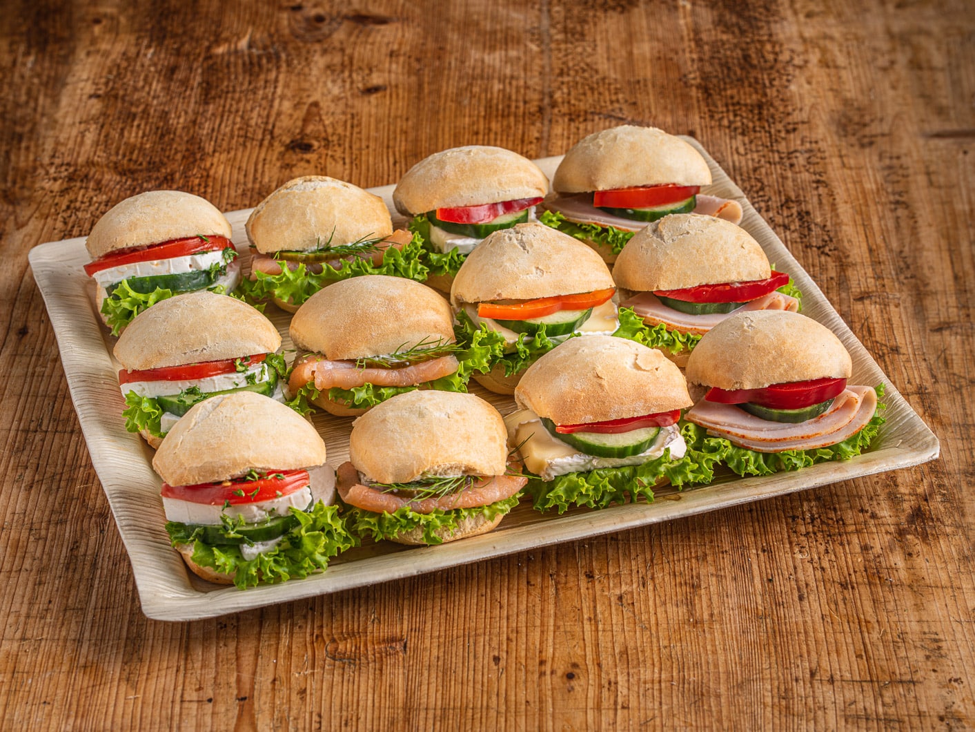 12er Mini Ciabatta Platte - bärlifood Business Catering