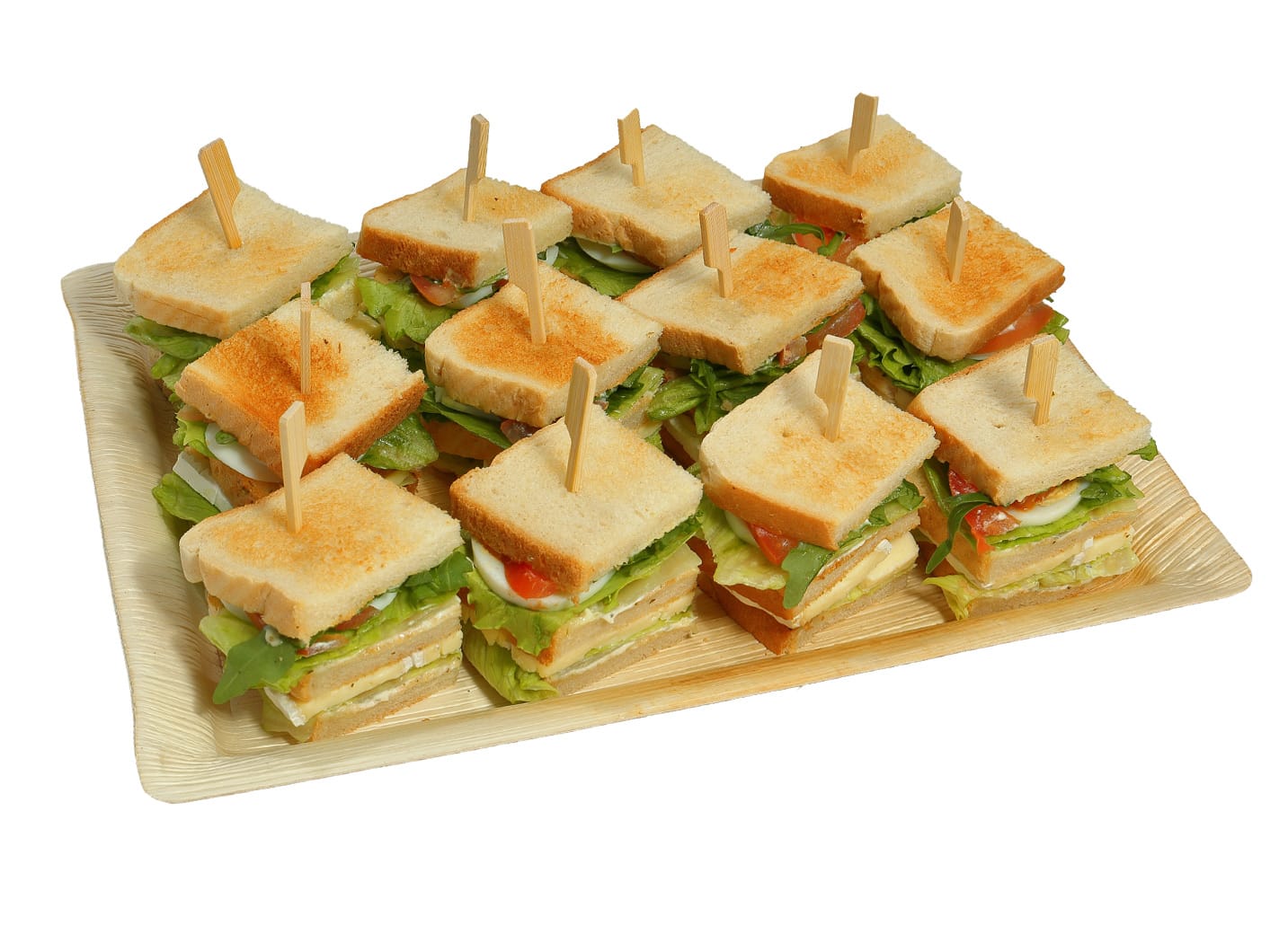 12er Mini Club Sandwich VEGGIE - bärlifood Business Catering