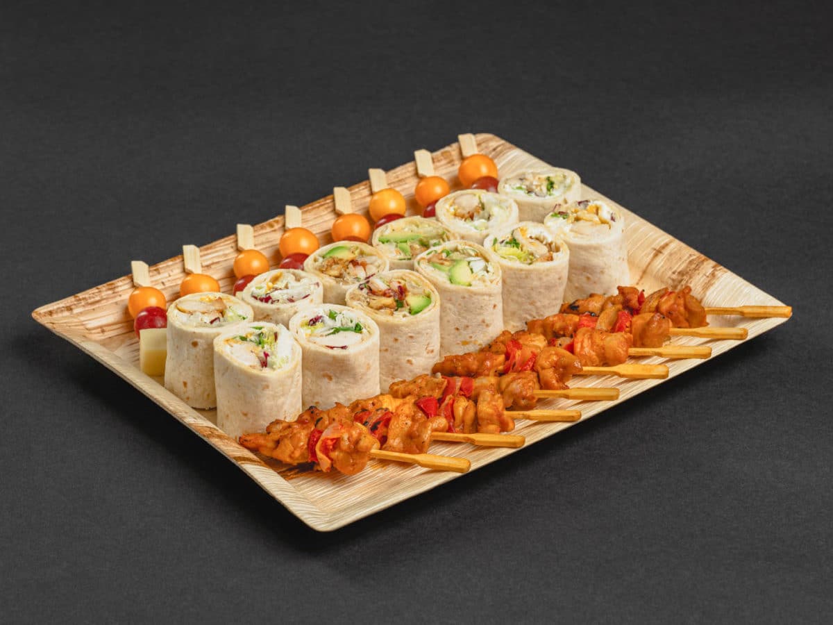 28er Mini Wrap & Spießchen Platte - bärlifood Business Catering